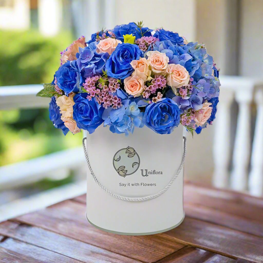 Ocean Bloom Box | Flower Box Delivery Dubai | Uniflora